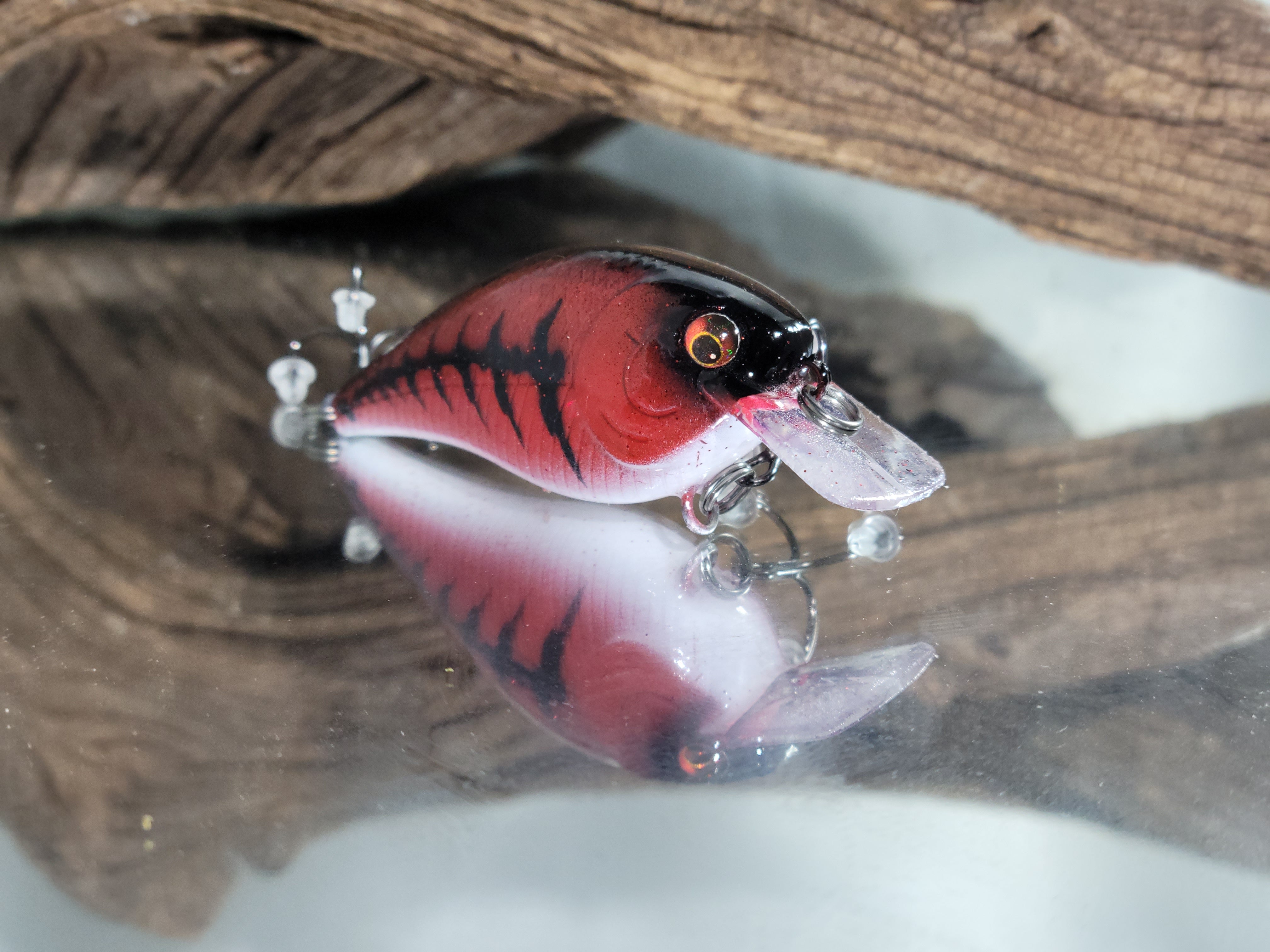 1.5 squarebill - Red Craw – Clyde's Cranks
