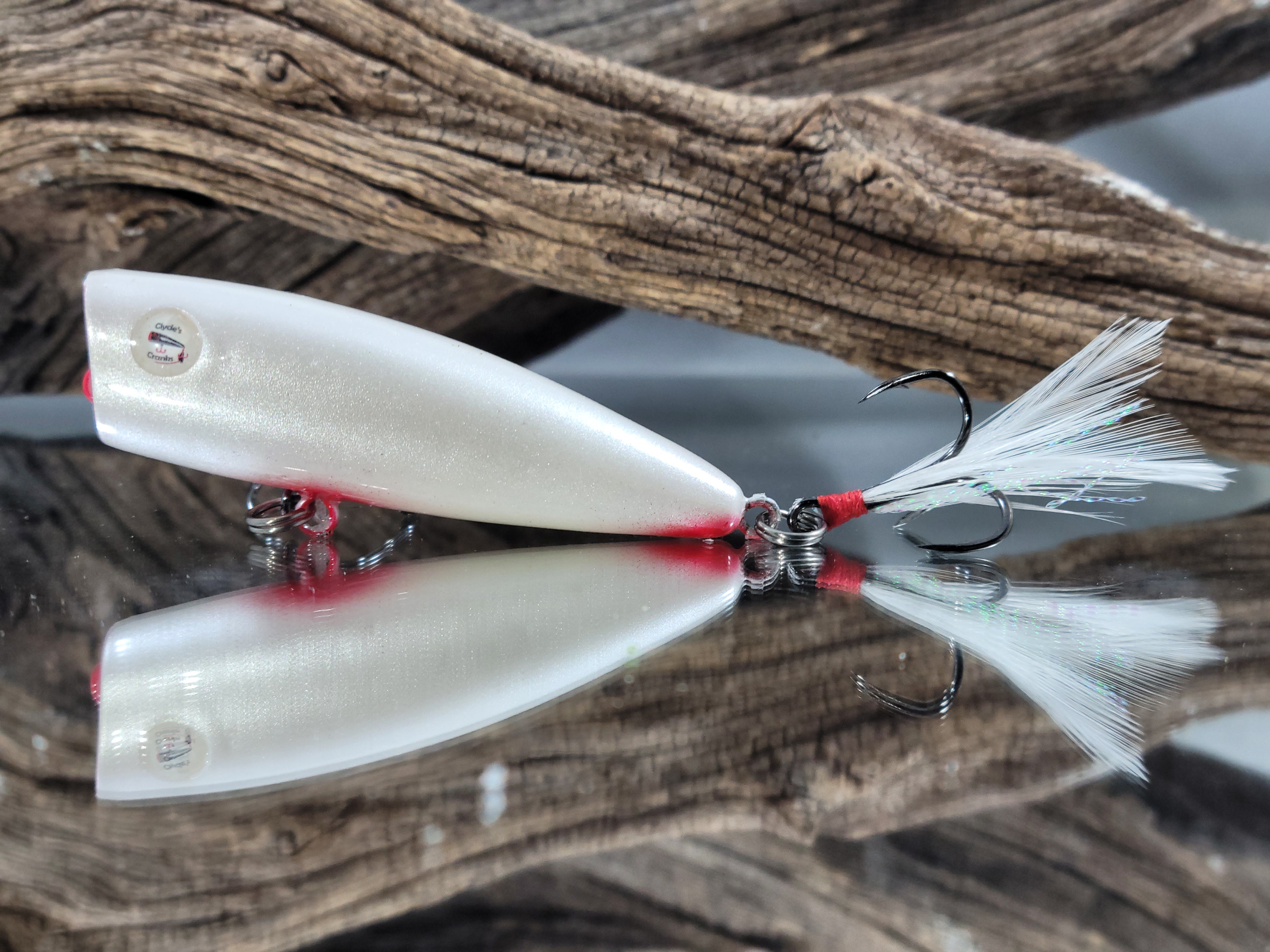 Rico style popper - "Pearl White Shad" – Clyde's Cranks